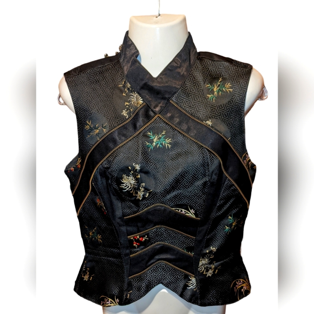 Vintage Cache Asian Inspired Bodice Vest - Gem